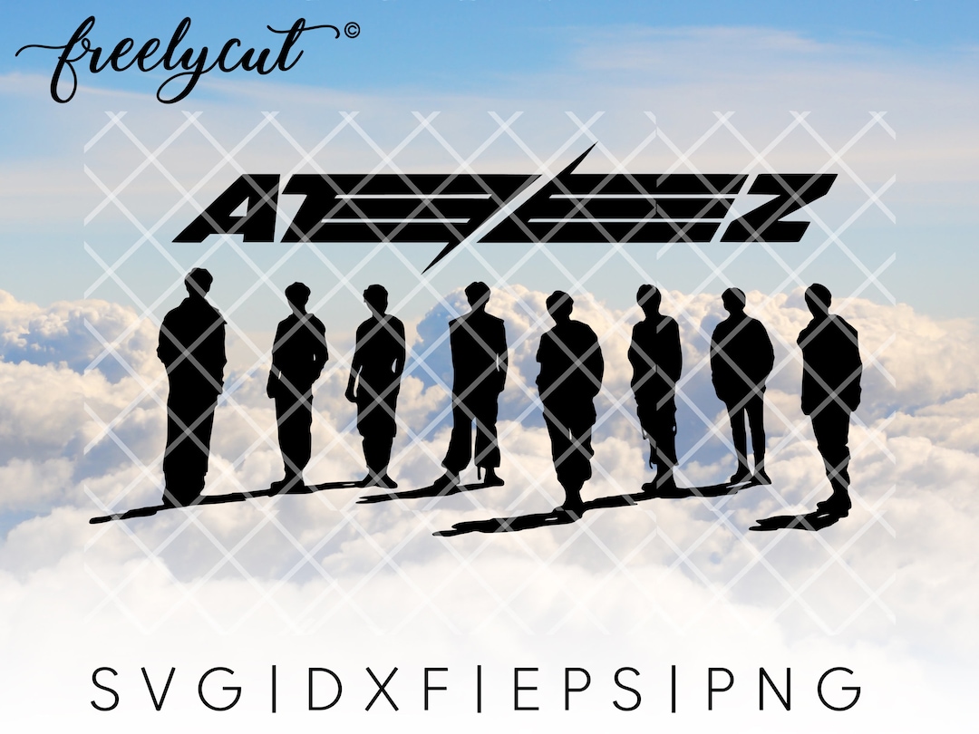 Standing Ateez With Shadows SVG Cut File Template for Cricut ...