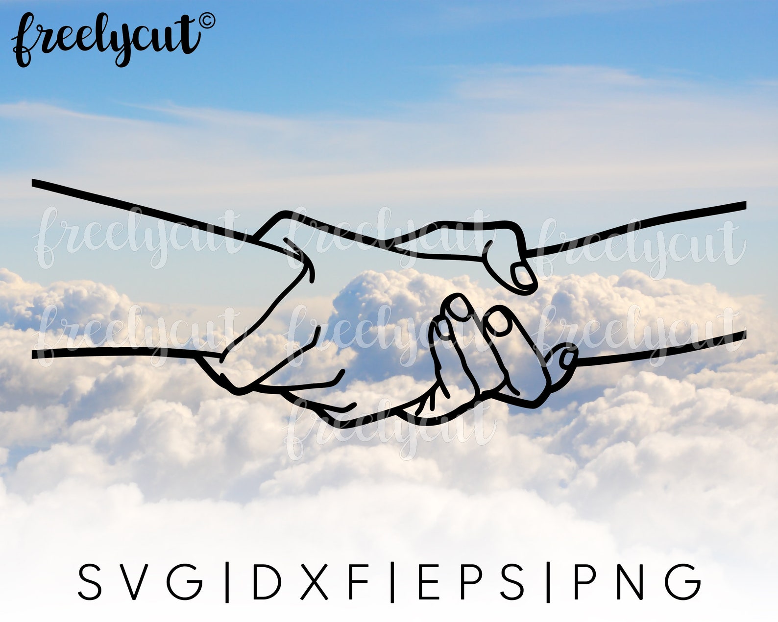 Two Helping Hands SVG Cut File Template for Cricut - Etsy Canada