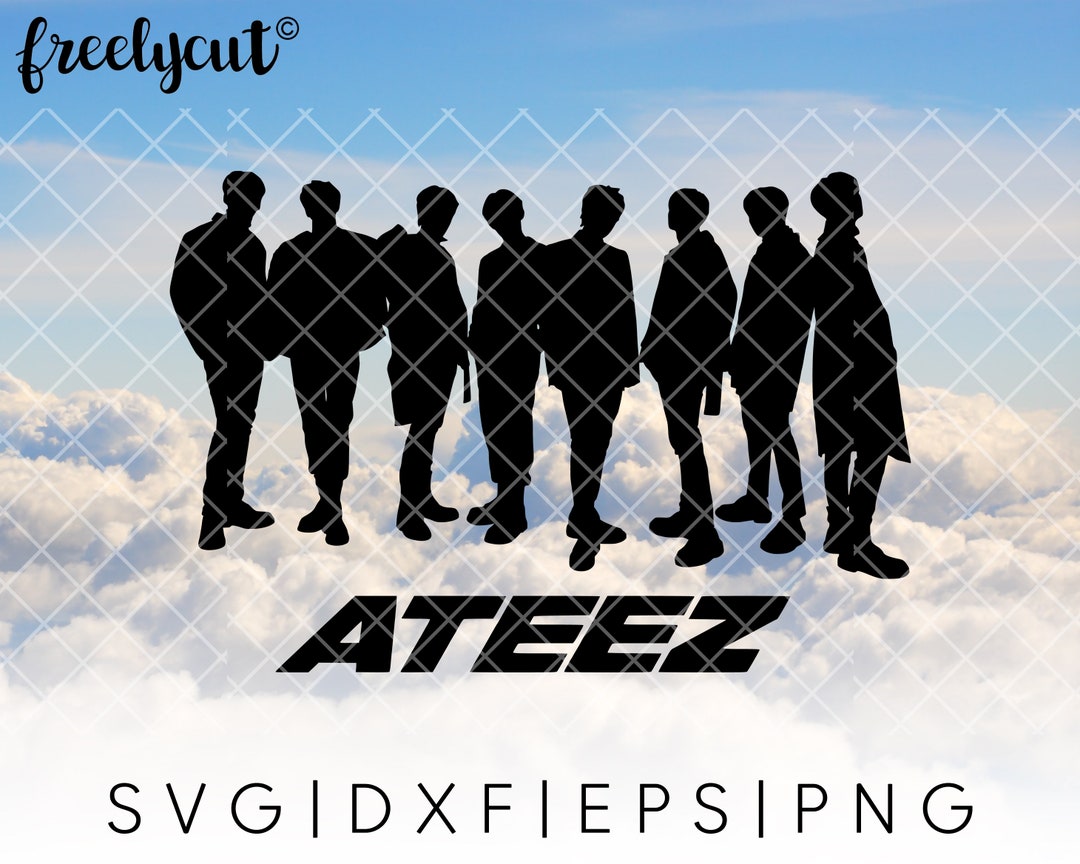 Kpop Ateez SVG Cut File Template for Cricut, Silhouette, Cutting ...
