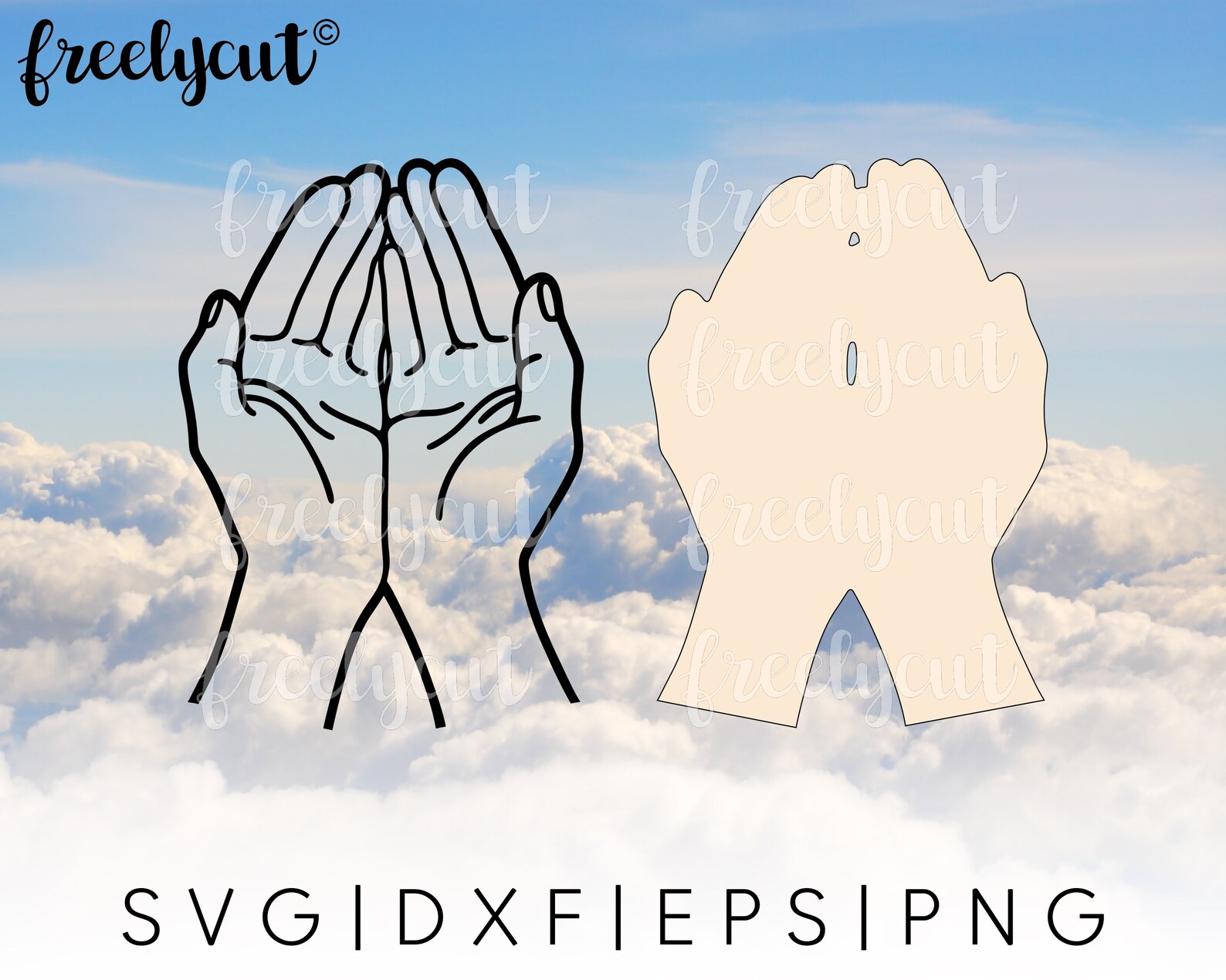 Open Cupped Hands SVG Cut File Template for Cricut - Etsy