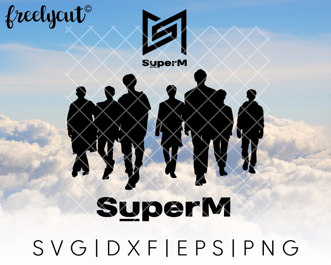Kpop Super M SVG Cut File Template for Cricut, Silhouette, Cutting ...