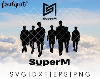Kpop Super M SVG Logo Cut File Template - Etsy