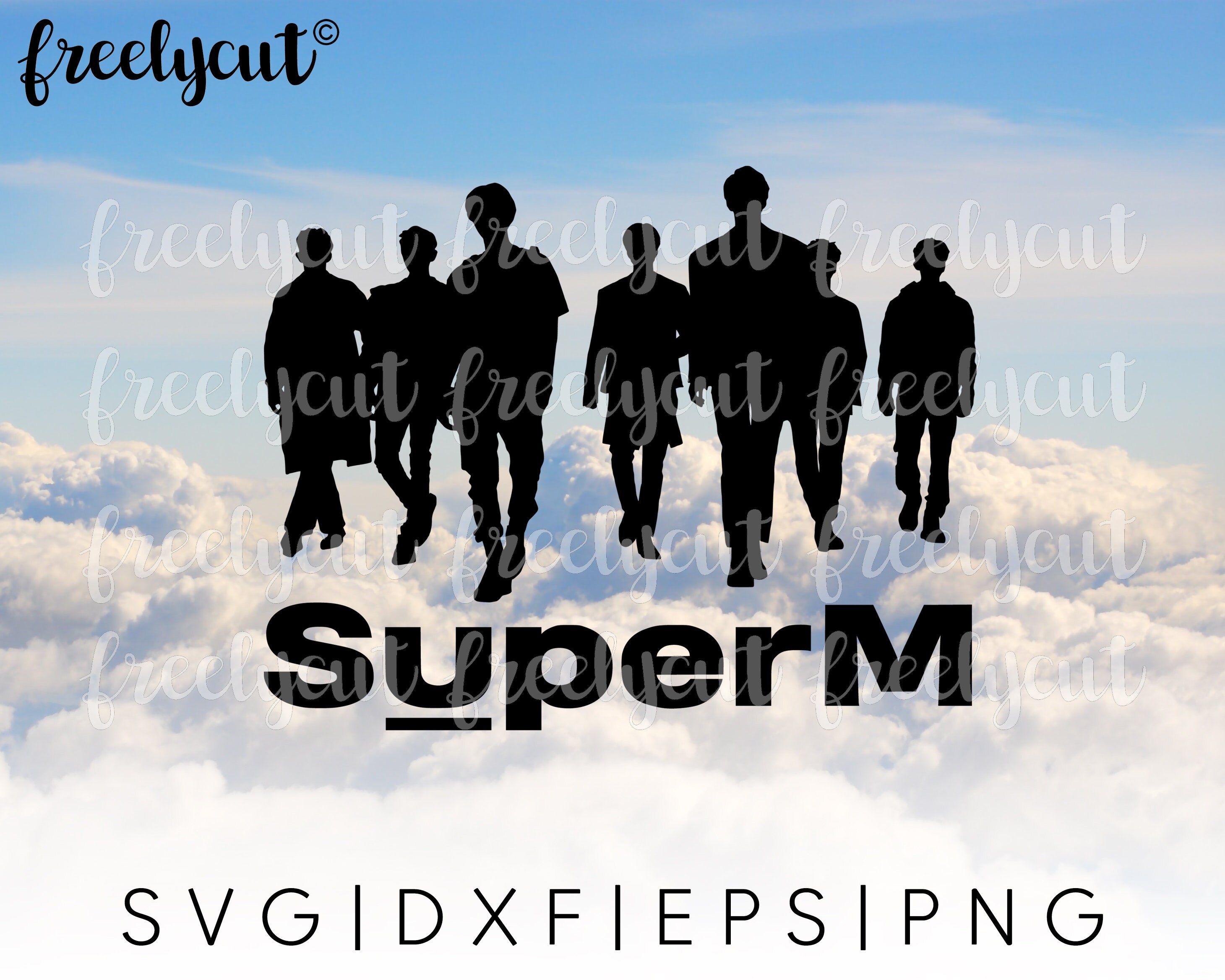 Kpop Super M SVG Cut File Template for Cricut, Silhouette, Cutting ...