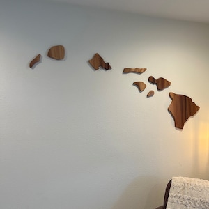 Wooden Hawaiian Island Wall Art, Hawaiian Island Wall Decor, Wooden ...