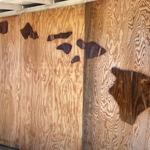 Hawaiian Islands Wall Art Wood Hawaii Island Wall Art Jumbo - Etsy