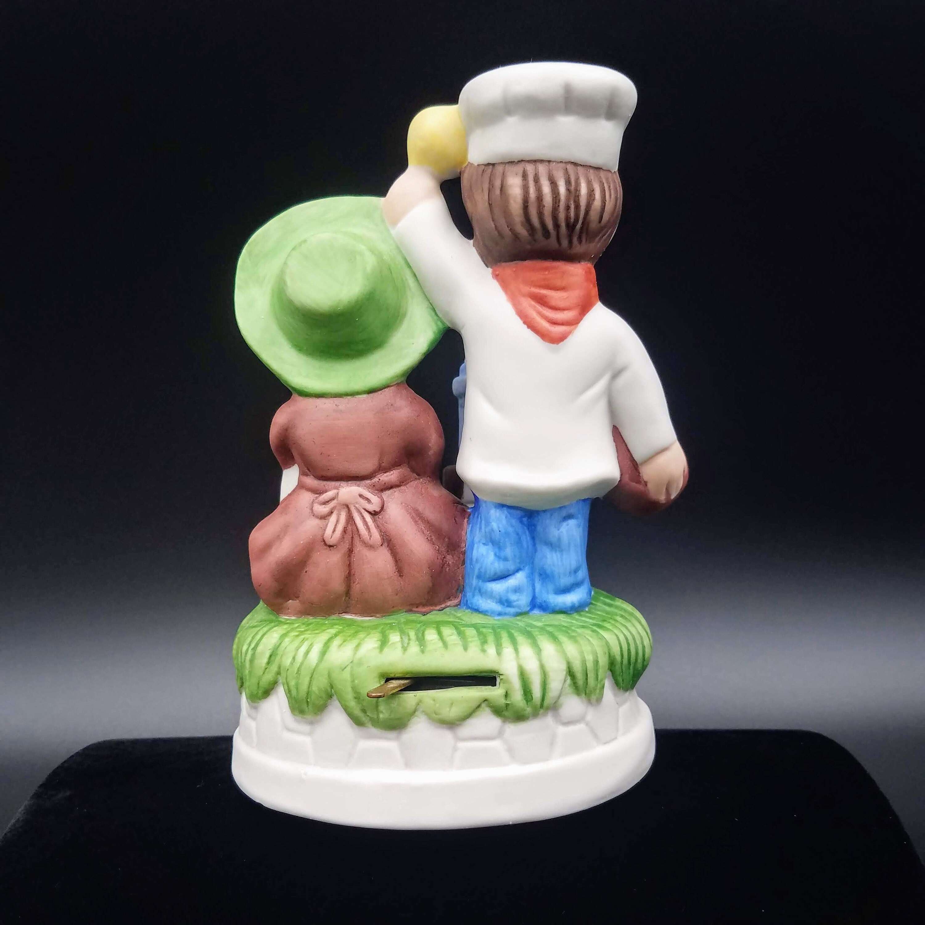 Buy Vintage Chef Cook Porcelain Bisque Collectible Figurine Music Box ...