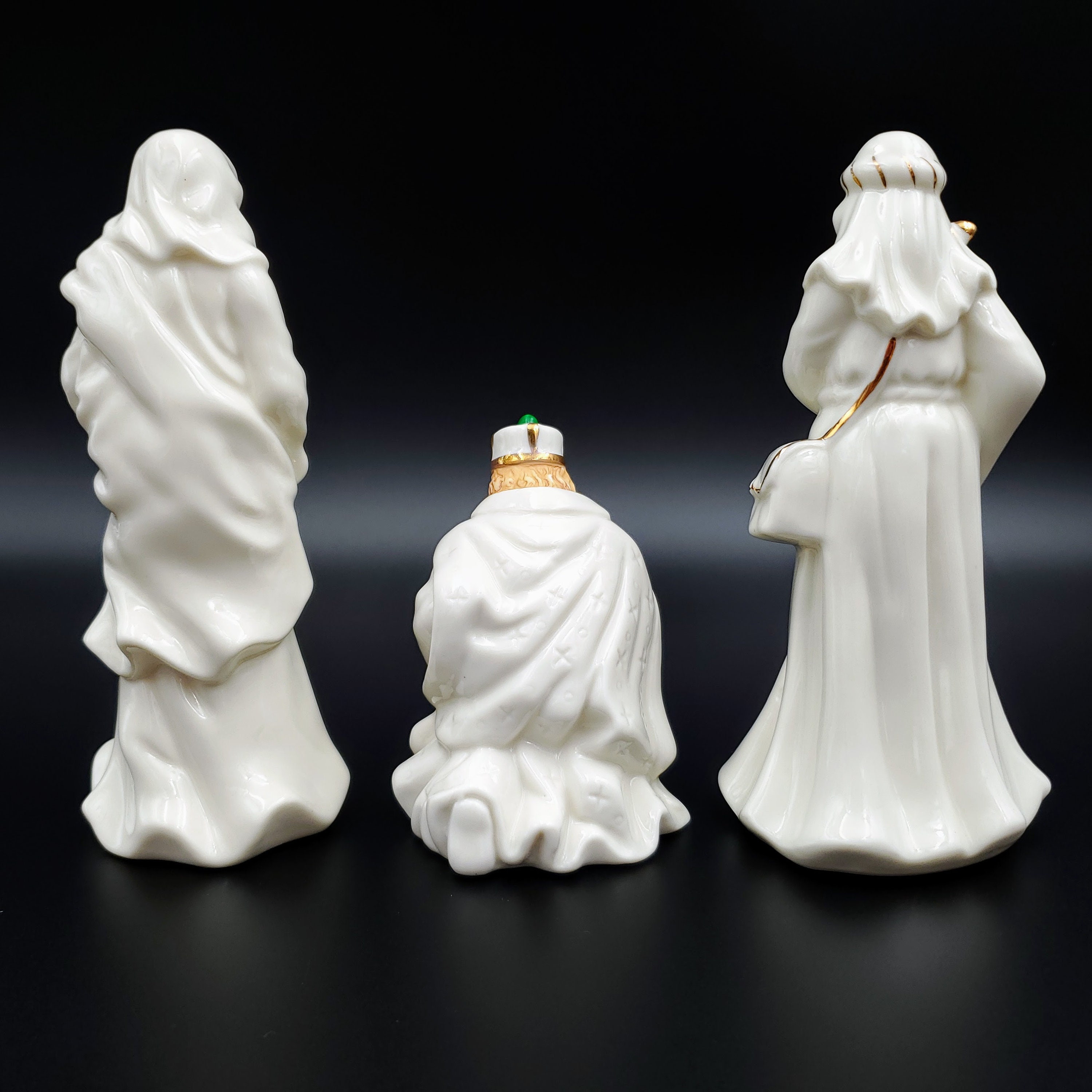Three Wise Men Kings Nativity Set Figurines, Glazed Ceramic Nativity ...