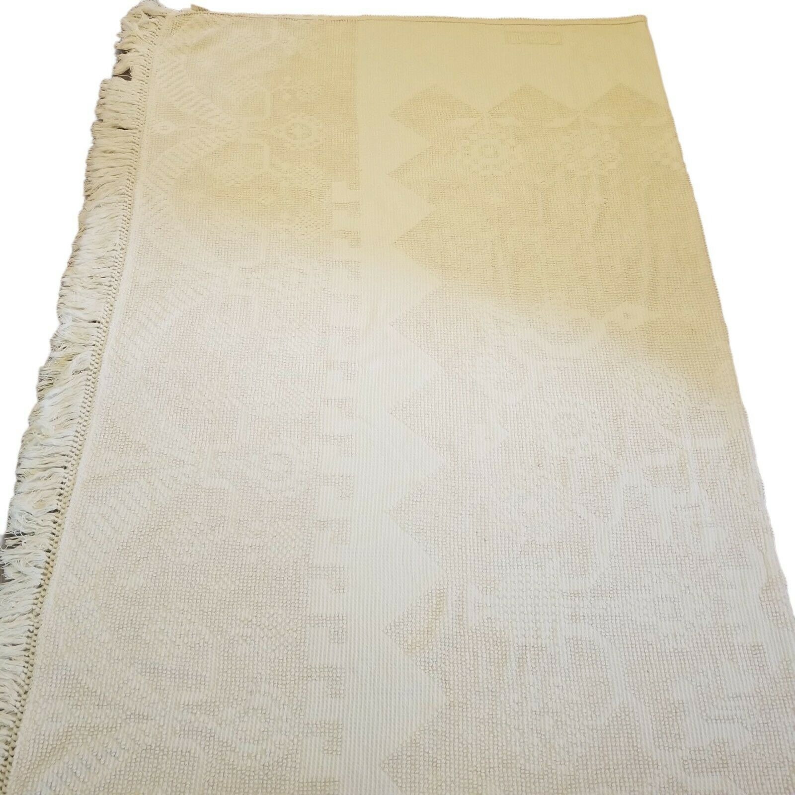 Vtg Bates George Washington Bedspread Coverlet Ivory Farmhouse Cottage ...