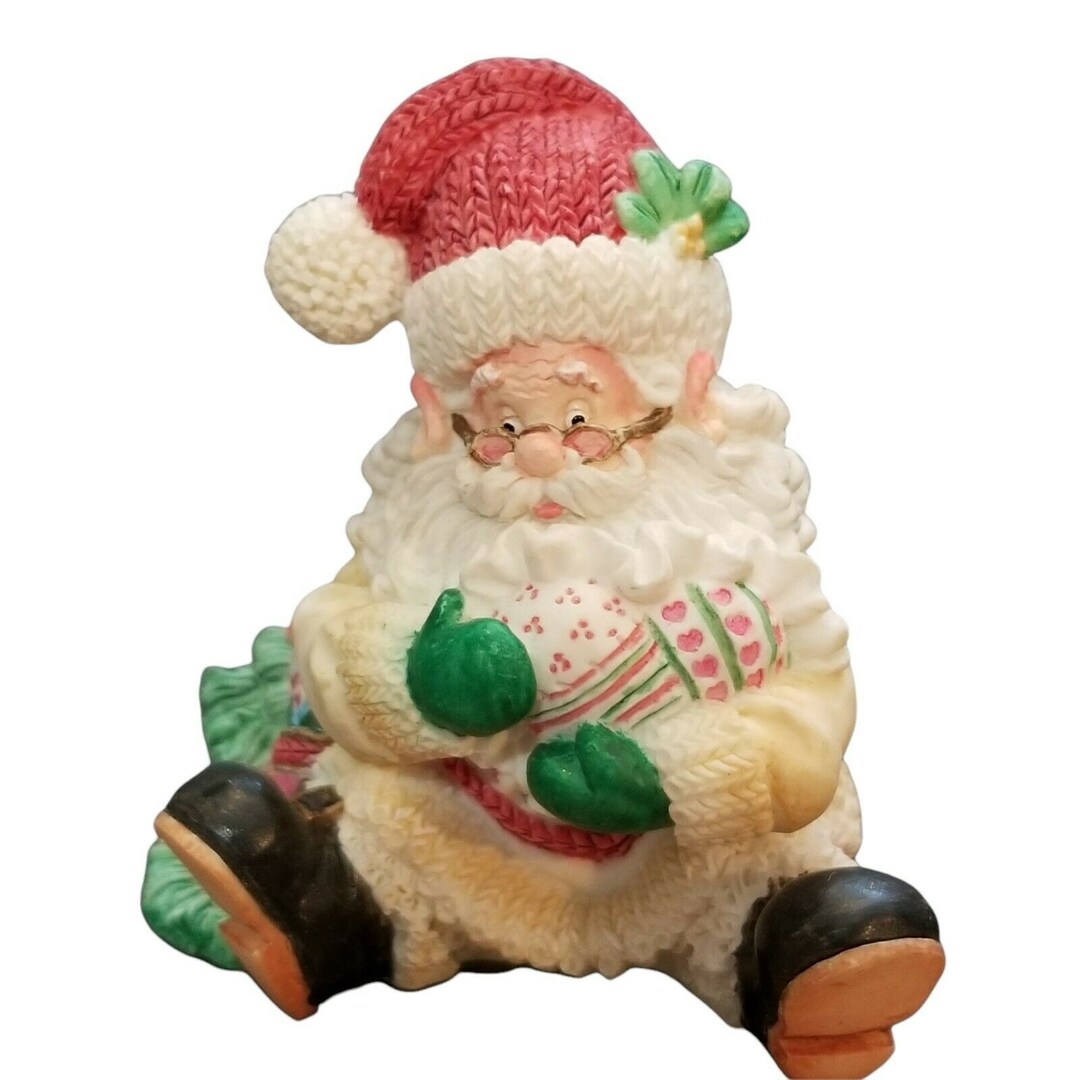 Vintage Enesco Santa Figurine Sandi Zimnicki Friendship Warms Heart ...
