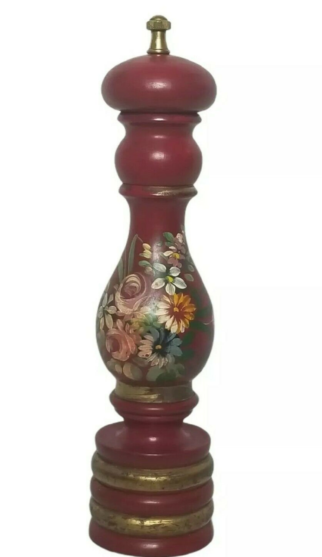Vintage Macina Temperata Made in Italy Pepper Mill Brass Top Hand ...