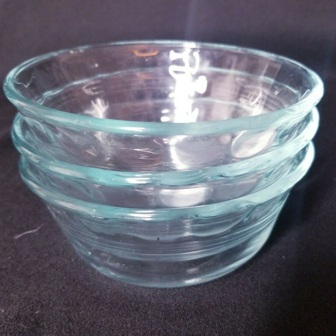 Set of 3 Pyrex Banded Clear Glass Custard Dessert Bowls 464 - Etsy