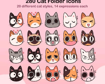 Cute Desktop Wallpapers + Cat Folder Icons for Mac & Windows. Laptop ...