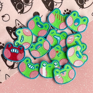 Cute Frog Iron on Patch for Clothes, Backpacks, Hats, Bags, Etc Adorable Clothing Accessory ...