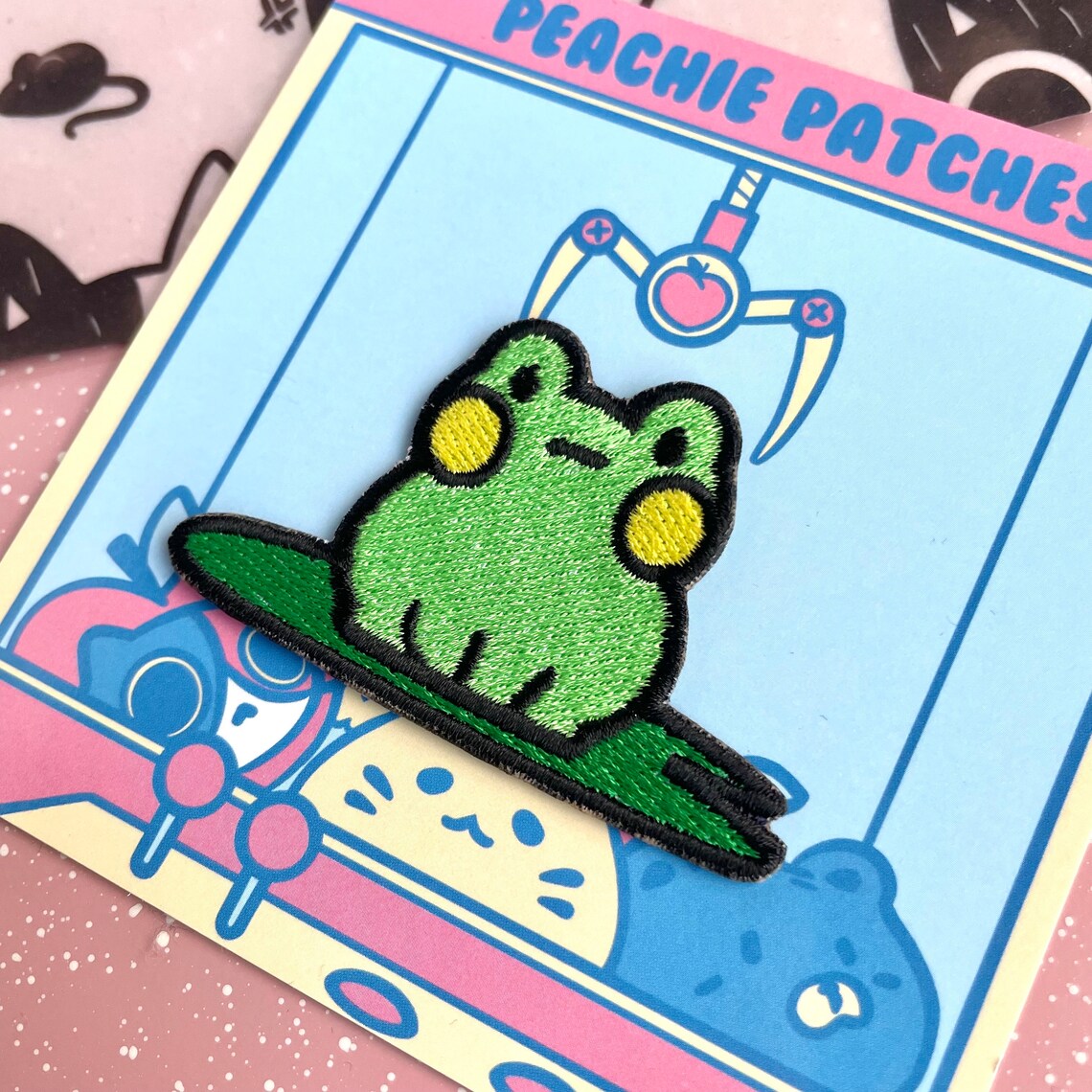 Cute Frog Iron on Patch for Clothes, Backpacks, Bags, Etc. Kawaii ...