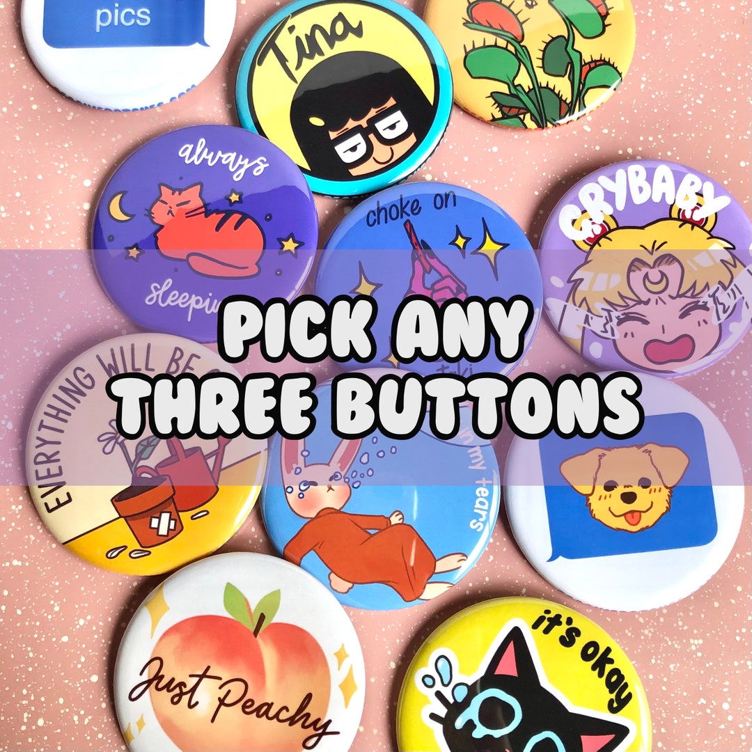 Any Three Buttons Crybaby Pin Pin Back Buttons Kawaii - Etsy.de