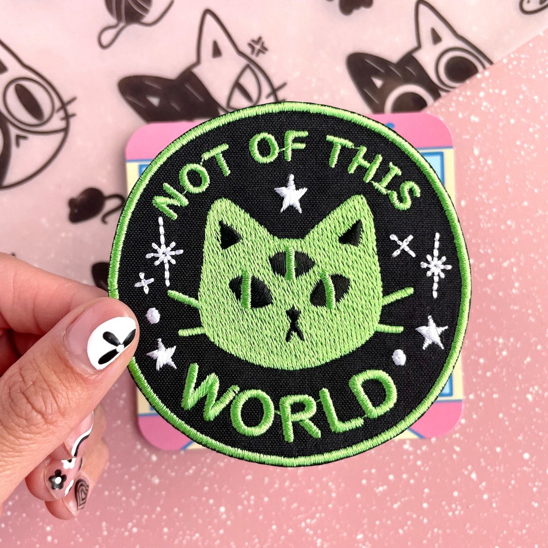 Not of This World Alien Cat Iron on Patch for Clothes - Etsy