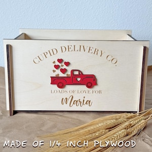 Valentines Day Box, Personalized Gift Crate W/ Name, Valentine's Decor ...