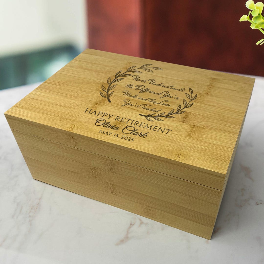 Happy Retirement Storage Box - Custom Gifts for Retired Teacher ...