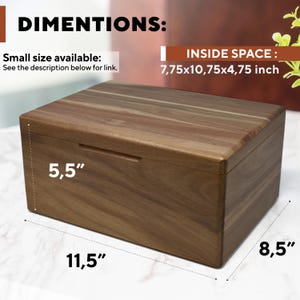 Acacia Box Engagement Gift for Friends, Wedding Keepsake Box Large ...