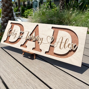 Personalized Gifts for Dad From Kids, Dad Sign With Names, Personalized ...