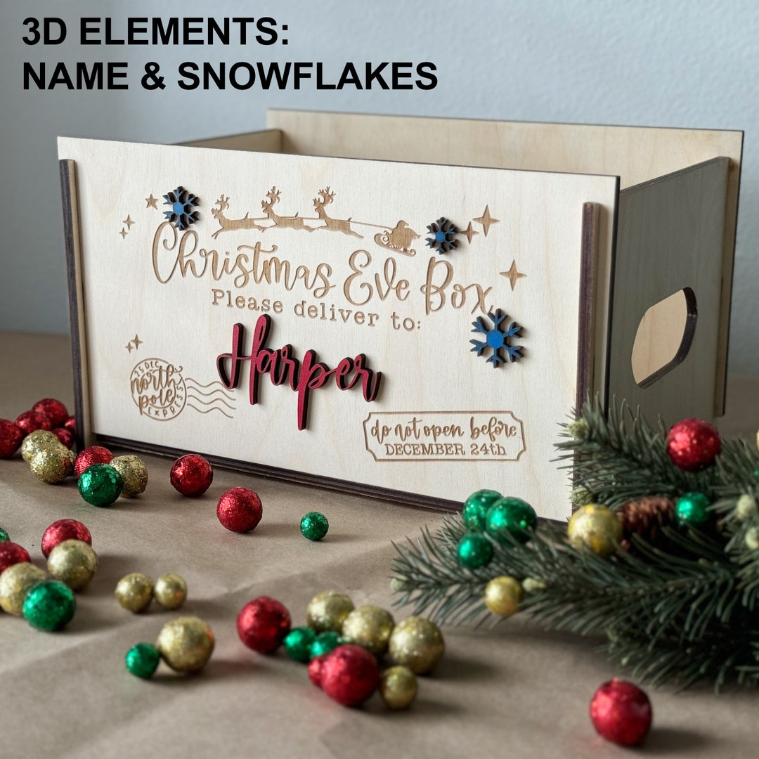 Personalized Christmas Eve Box, Wooden Christmas Box, Christmas Eve ...