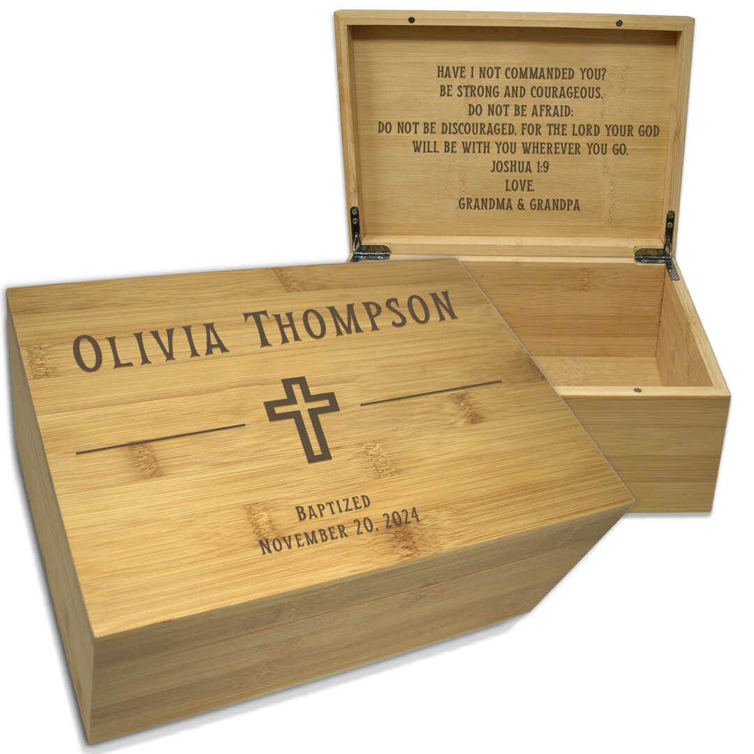 Baptism Memory Box, Christening Gift Box, First Communion Box ...