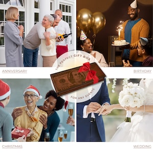 Money Gift Boxes for Cash Birthday With Custom Message - Personalized ...