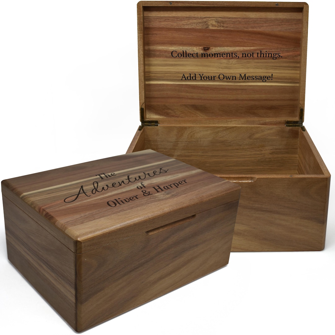 Travel Memory Box for Keepsakes - Custom Keepsake Box, Honeymoon Memory ...
