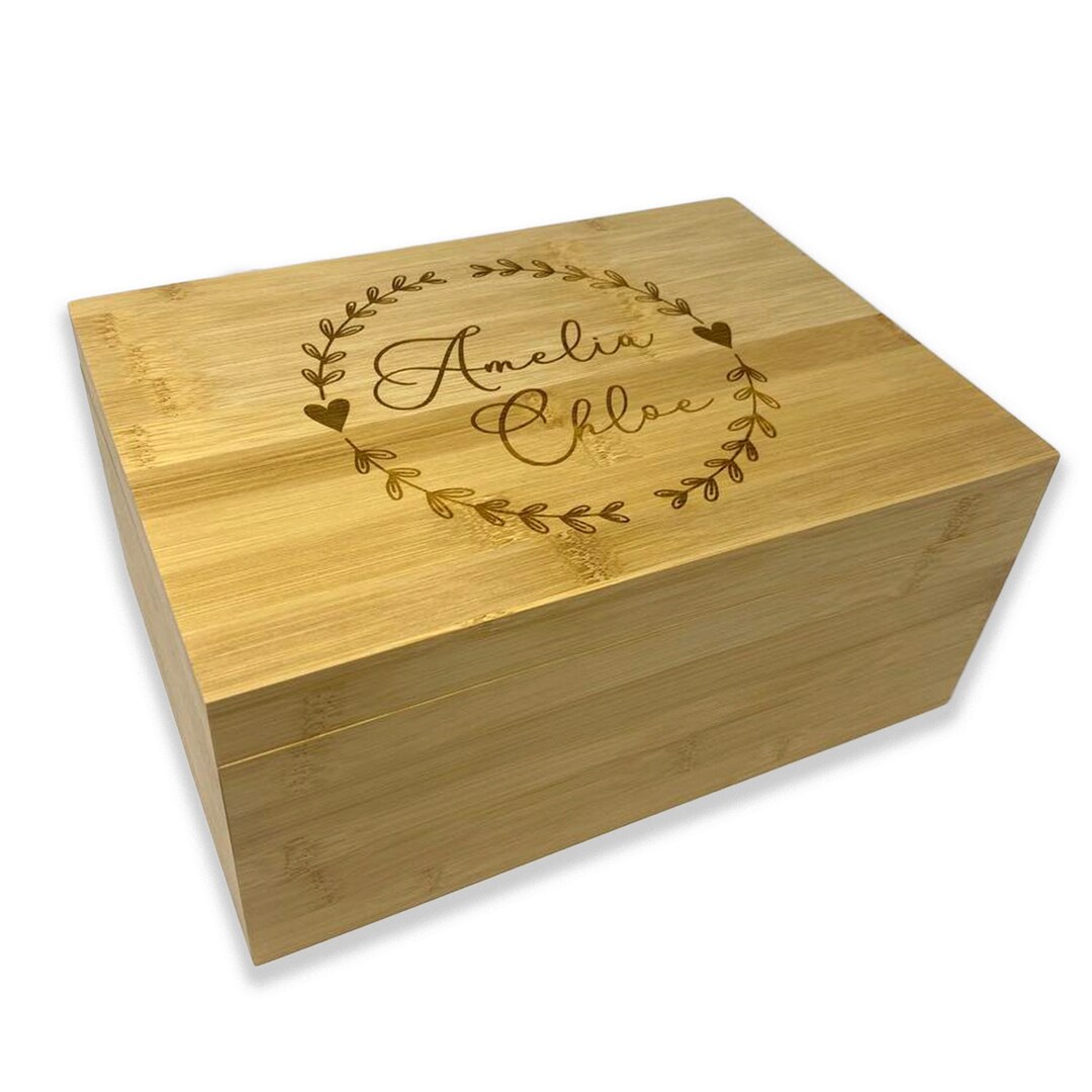 Personalized Baby Keepsake Box, New Baby Gift for Newborn, Engraved ...