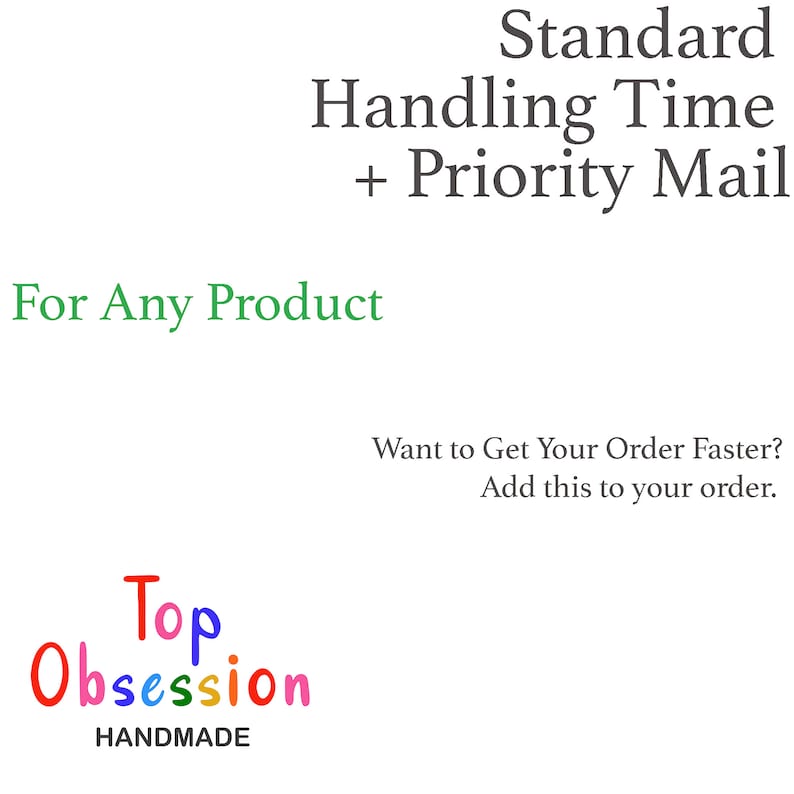 Standard Handling Time + Priority Mail Charge - Etsy
