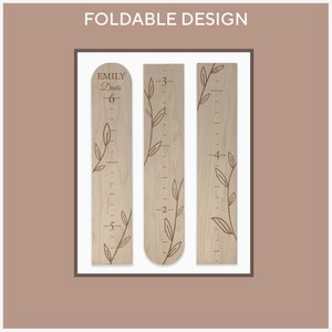 Personalized Wooden Growth Chart for Wall With Height Markers, Custom ...