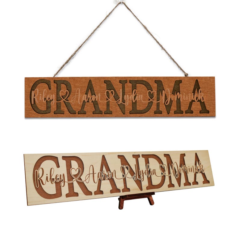 Grandma Wood Sign - Etsy