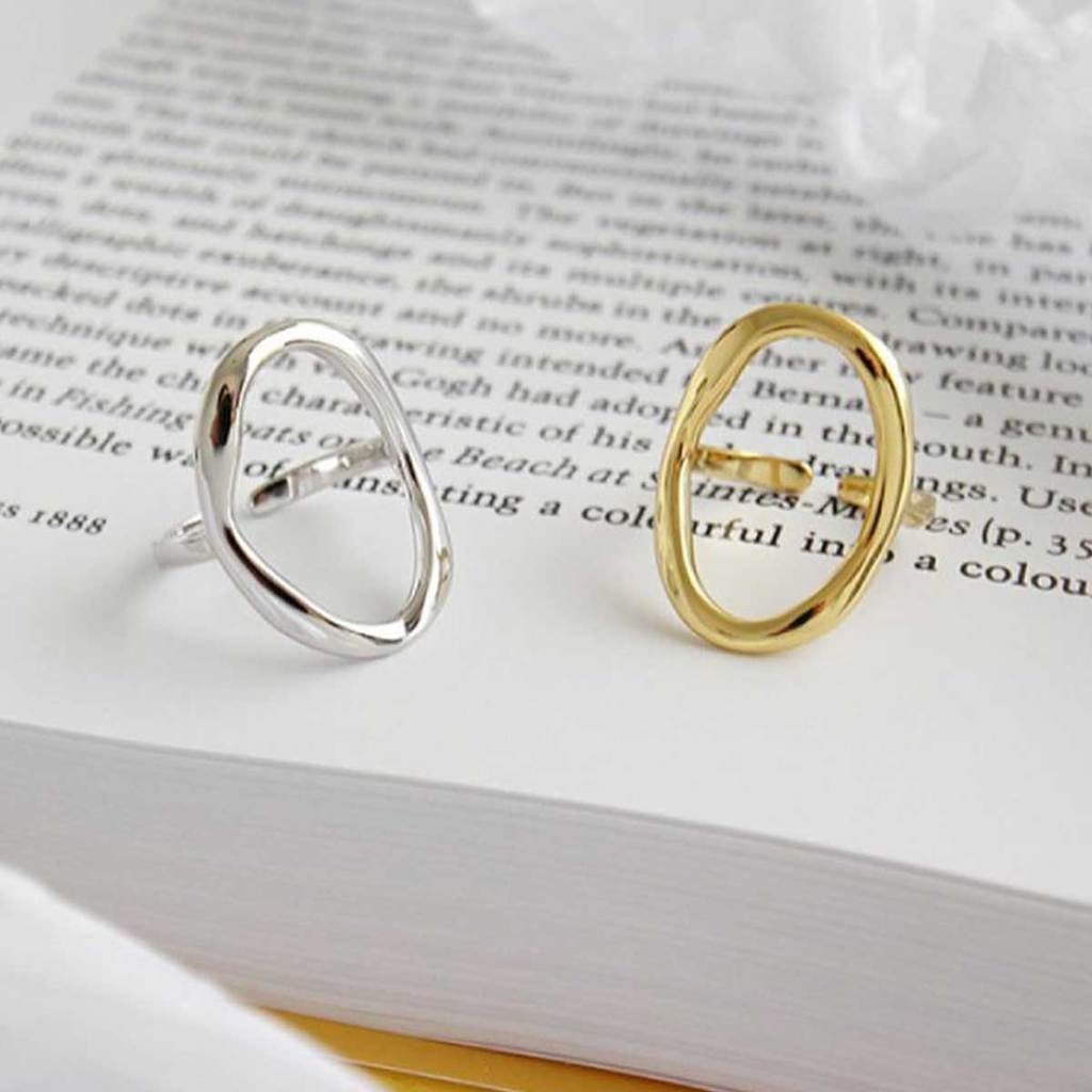 Anello ovale grande aperto Anello estivo Anello cerchio - Etsy Italia