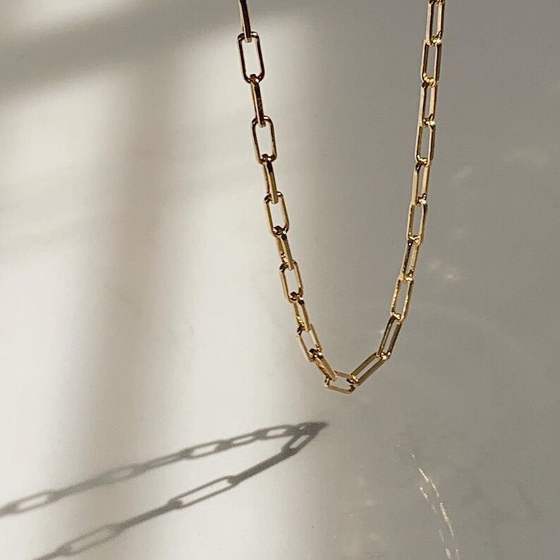 Simple Thin Link Chain Necklace Layering Necklace Gold - Etsy