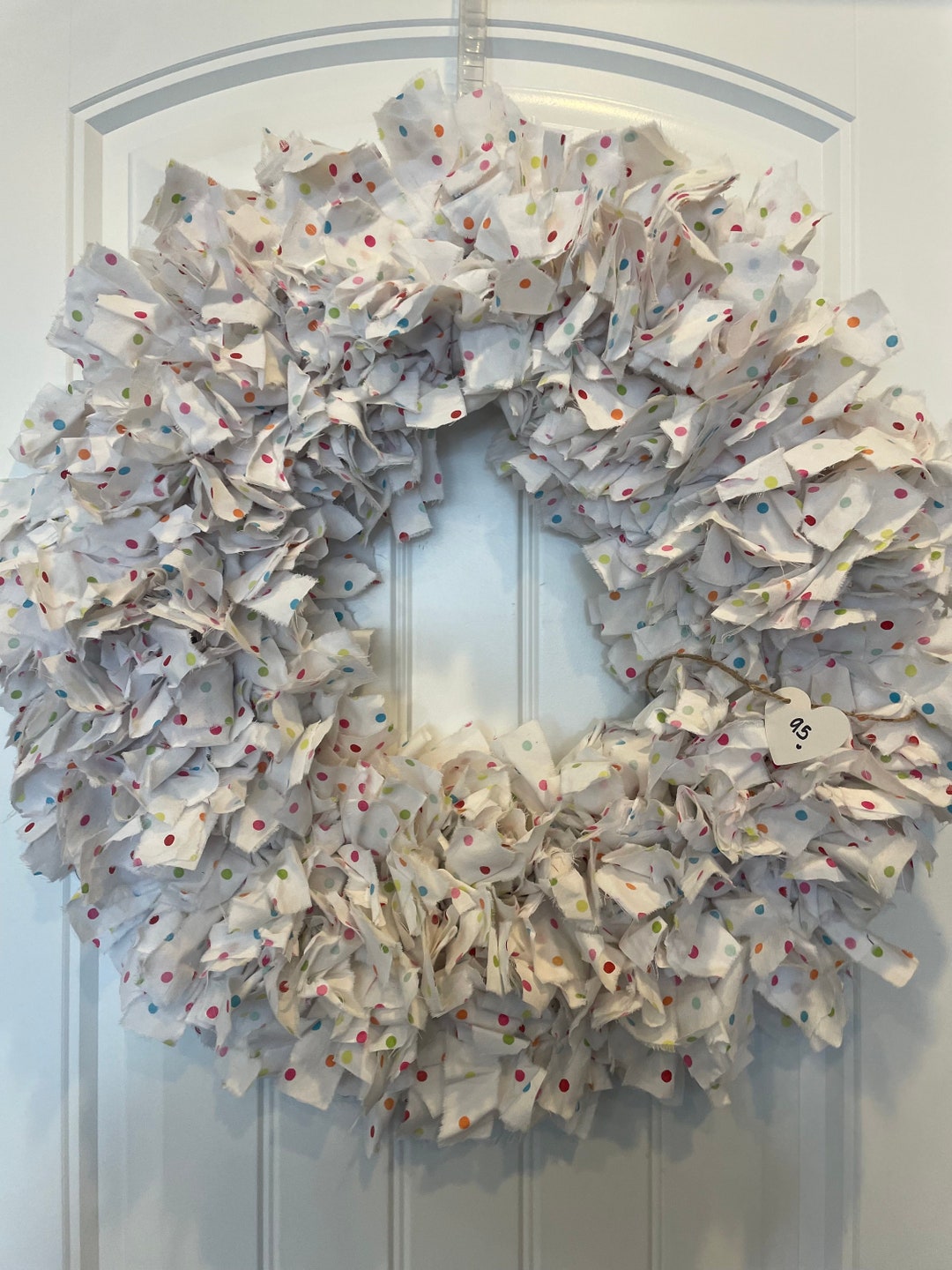 Polka Dot Rag Wreath - Etsy