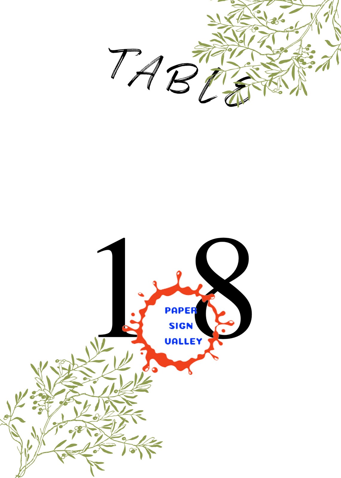 Printable Table Numbers Party Table Numbers Modern Printable - Etsy