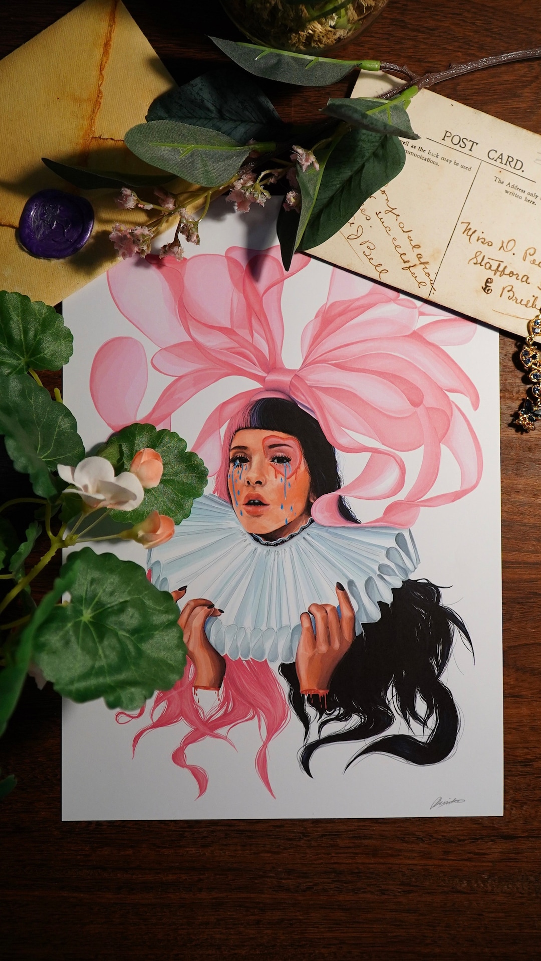 Pink Cry Baby Art Print - Etsy