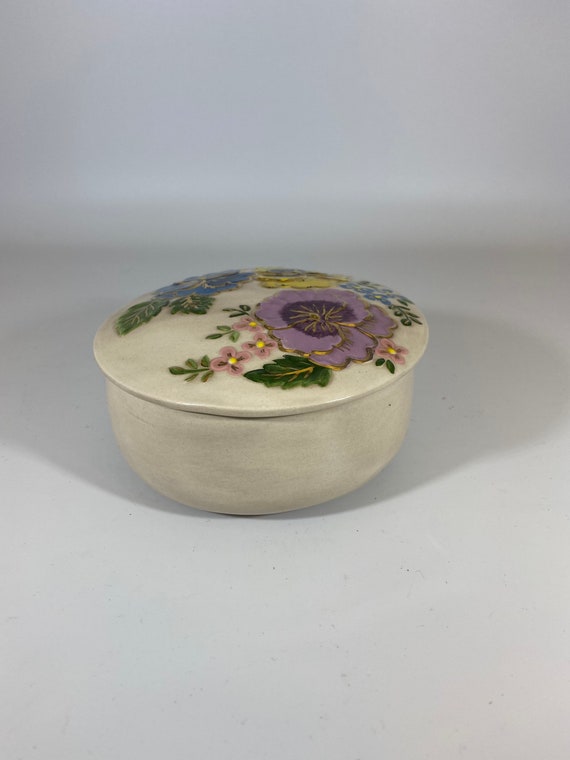 Vintage Ceramic Trinket Box | Etsy