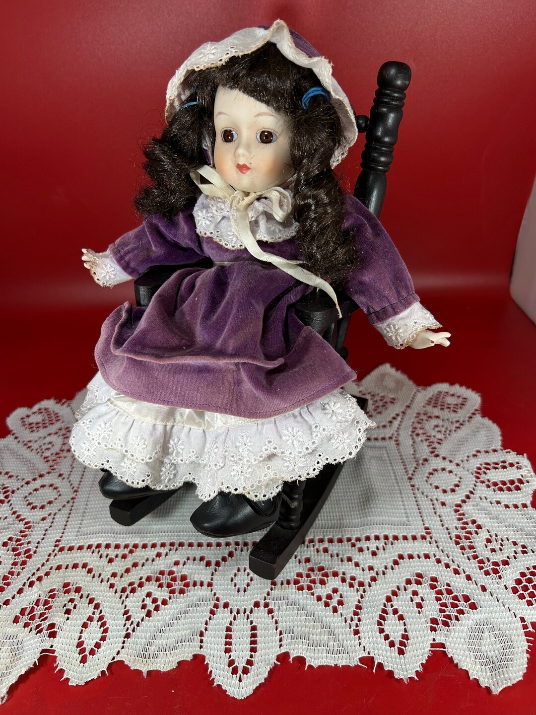 Vintage Rare Zasan Doll in Musical Rocking Chair - Etsy