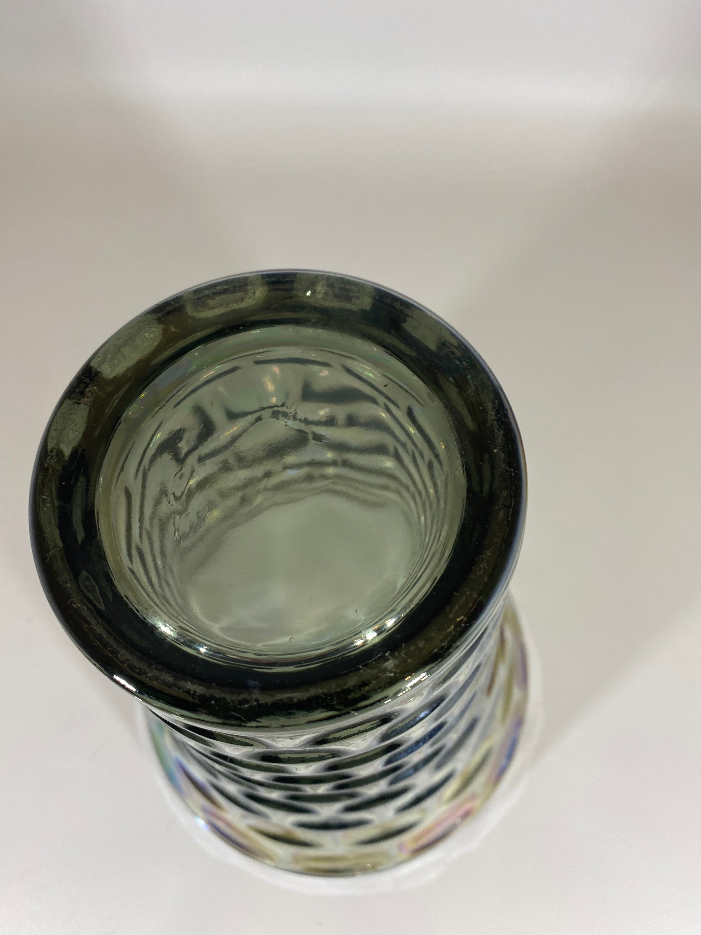 Vintage Federal Carnival Glass Vase - Etsy
