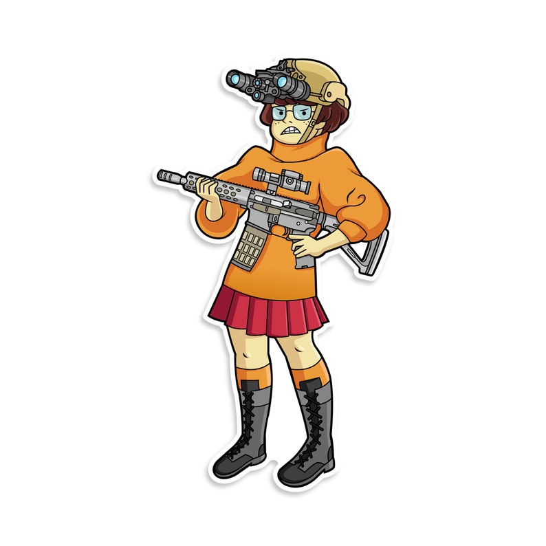 Tactical Velma Dinkley Scooby-Doo Vinyl Sticker Laptop | Etsy