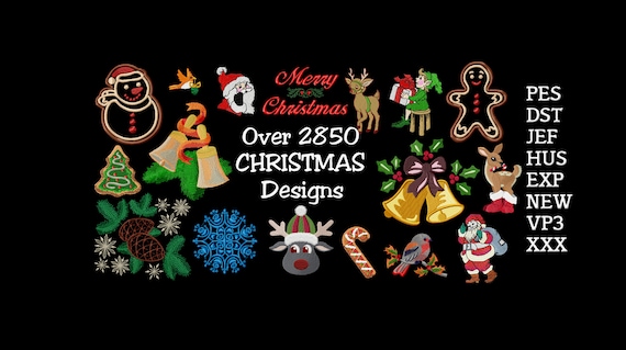 Christmas Machine Embroidery Designs Christmas Embroidery - Etsy