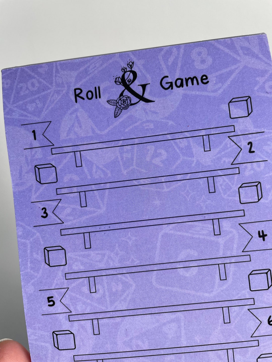 MISPRINT Roll & Game Notepad - Etsy