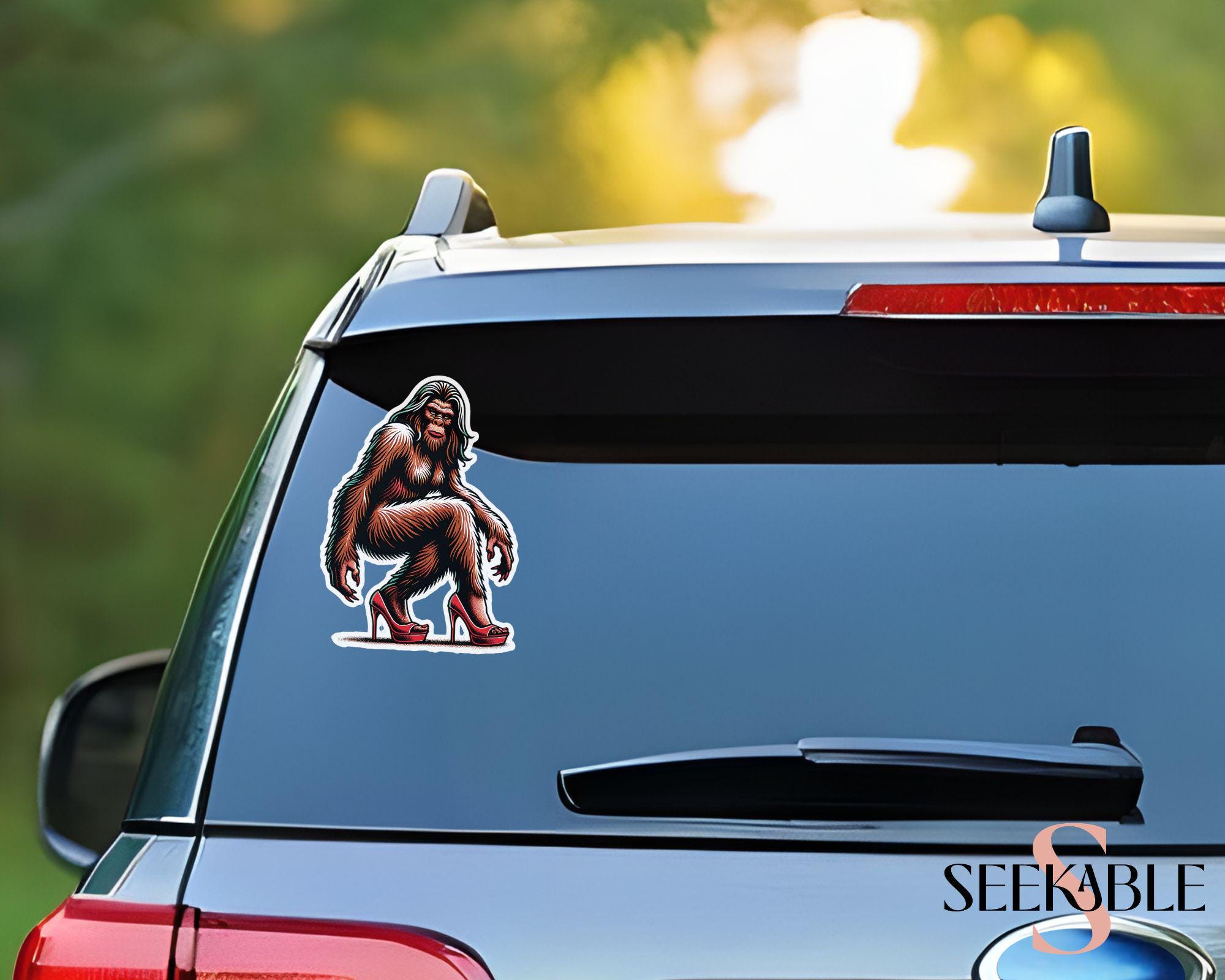 Bigfoot Car Decal, Sassy Sasquatch Indoor/outdoor Vinyl Decal Sticker ...