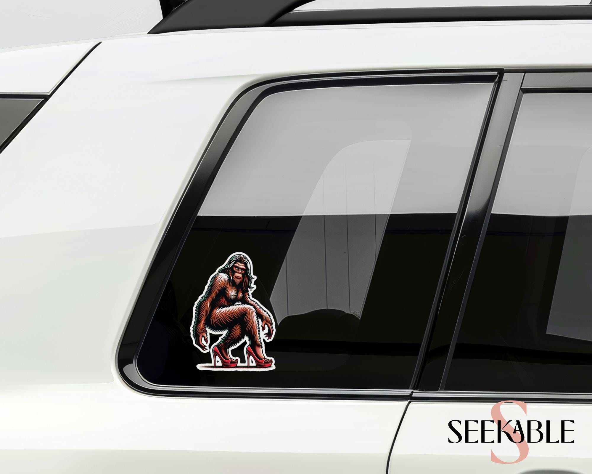 Bigfoot Car Decal, Sassy Sasquatch Indoor/outdoor Vinyl Decal Sticker ...