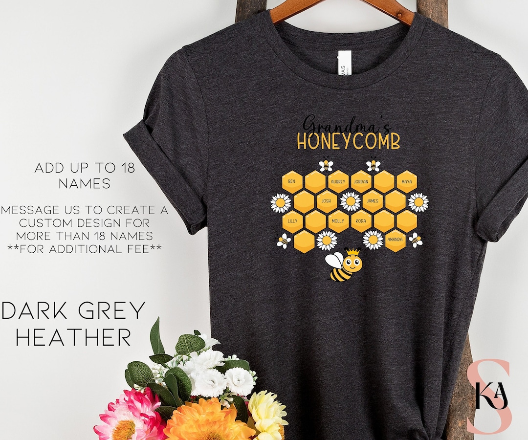 Personalized Honeycomb Family Tree T-shirt Custom Name Tee Shirt Gift ...