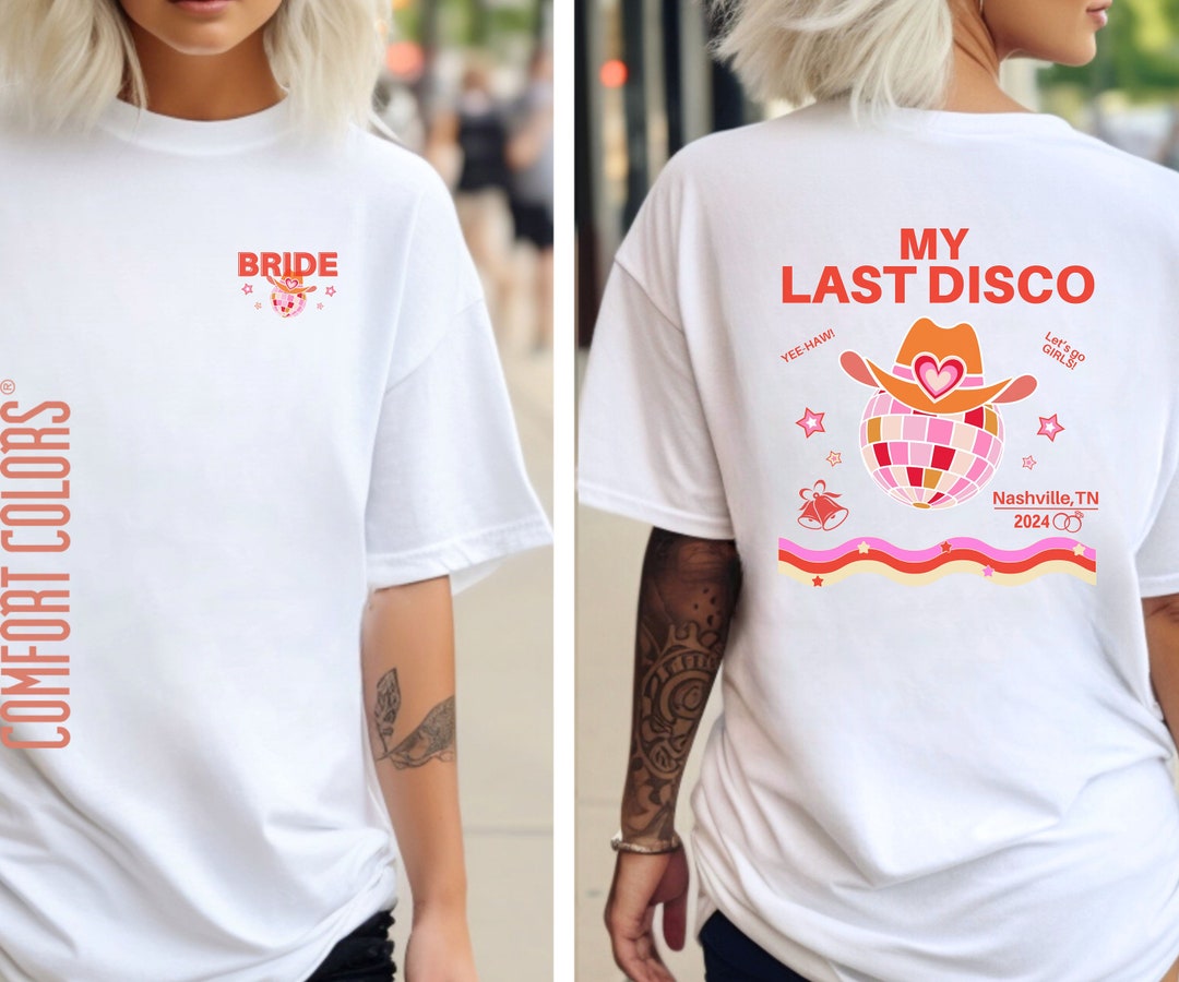 Custom Retro Disco Bride Bachelorette Party Shirt Comfort Colors ...