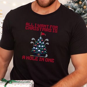 Funny Golf Christmas Shirt, Hole in One T-shirt, Golfer Christmas Shirt ...