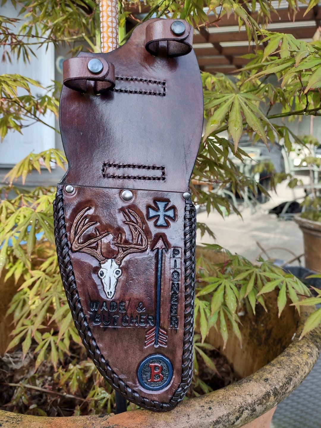 Custom Leather Double Knife Sheath Message Me to Order Yours Custom ...