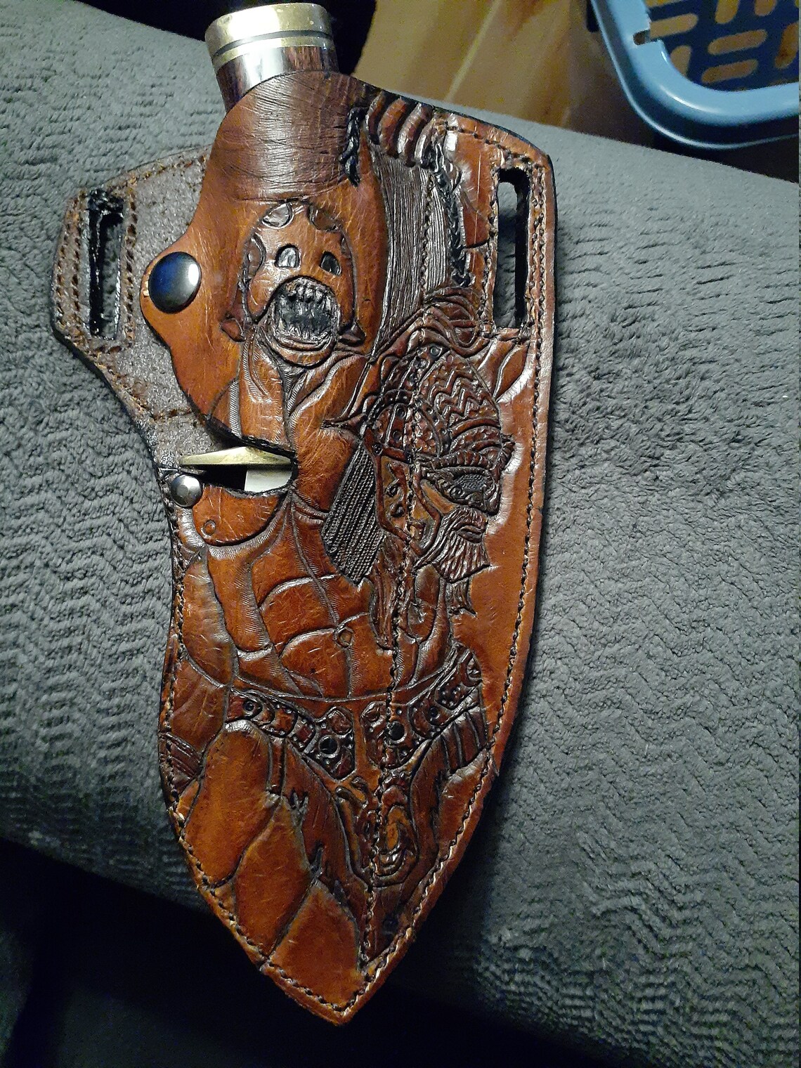 Custom Leather Knife Sheath: Hand Tooled & Stitched - Etsy